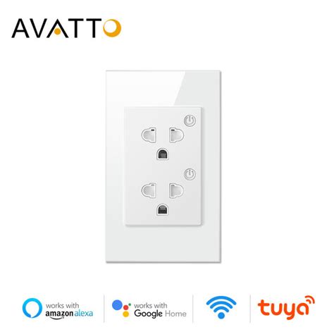 AVATTO Ổ cắm Wi Fi trong nhà thông minh gắn tường ổ cắm tường thông minh tuya ổ cắm V