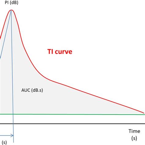 A Model Time Intensity Curve With Marked Quantitative Parameters And