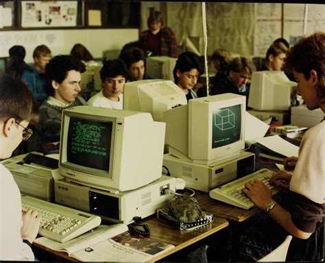 Computer Skills Class Elwood High School Melbourne Australia Late 1980s Early 90s R
