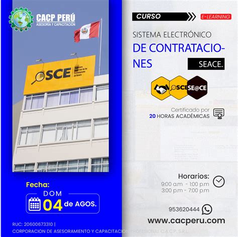 Cacp Perú Curso Sistema Electrónico De Contrataciones Del Estado