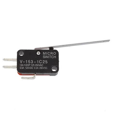 Spdt 1no 1nc Long Straight Hinge Lever Momentary Actuator Mini Switch 5
