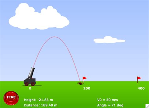 projectile motion projectile motion simulation projectile motion