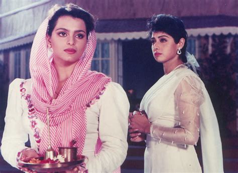 Sridevi Sridevi In White On The Sets Of Khuda Gawah