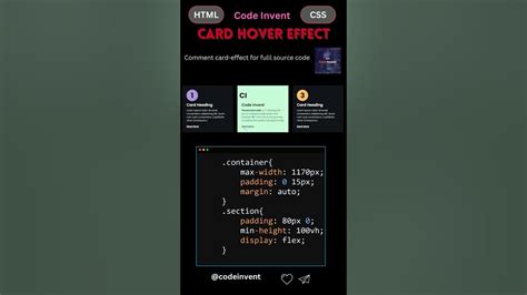 Card Hover Effect Using Html Css Coding Webdevelopment 🚀 Youtube