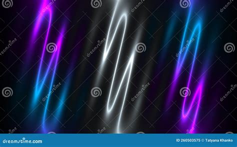 3d Rendering Abstract Violet Blue Black Light Pattern With The