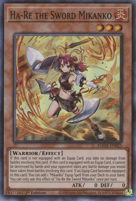 AMDE EN025 Ha Re The Sword Mikanko Yu Gi Oh