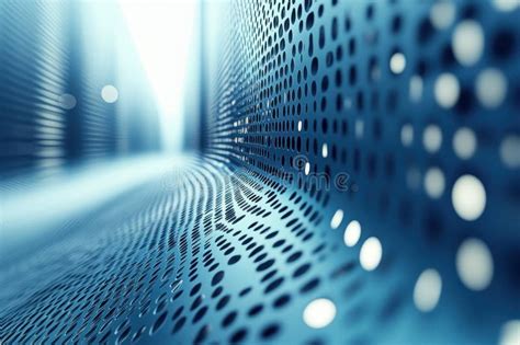 A Detailed View Of A Blue Metal Surface Featuring Circular Perforations