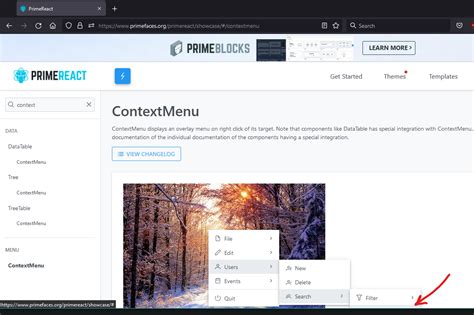 ContextMenu Submenu Overflowing The Page Issue Primefaces Primereact GitHub