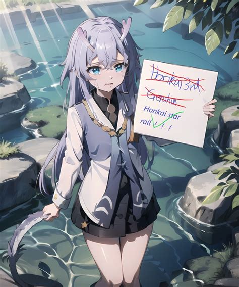 Anime Holding A Sign