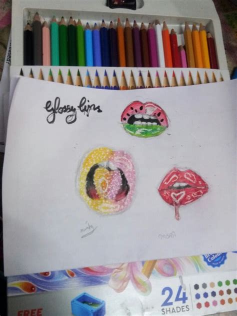 Glossy Lips Drawing 🤗💋 Lips Drawing Glossy Lips Drawings