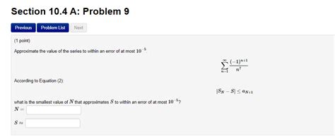 Solved Approximate The Value Of The Series To Within An