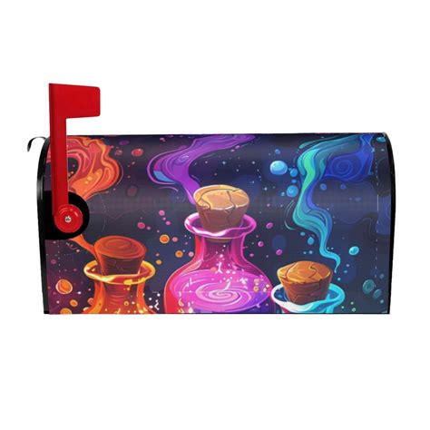 Kll Colorful Potion Bottles Magic Pattern Mailbox Covers Magnetic