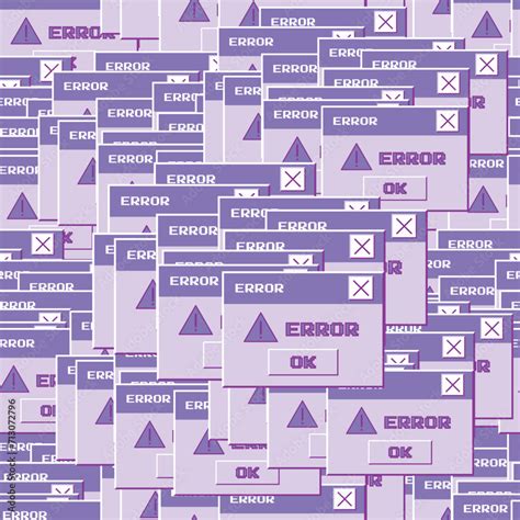 Vetor De Seamless Pattern Of Pop Ups With Error Messages In 90s 00s Style Template For Card