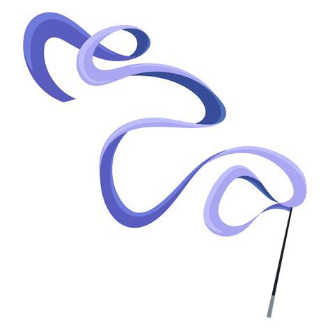 Rhythmic Gymnastics Ribbon On A Stick Apparatus For Floor Performance