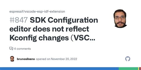 SDK Configuration Editor Does Not Reflect Kconfig Changes VSC 1012