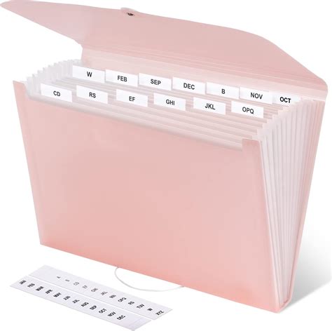 Expanding File Folder 13 Pockets Accordion File Organizer Large Capacity File