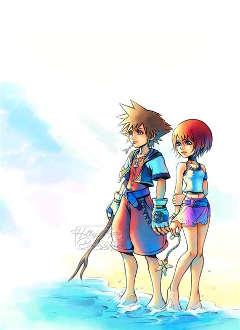 Sora And Kairi Kingdom Hearts And 1 More Drawn By Hollypolllyy Danbooru