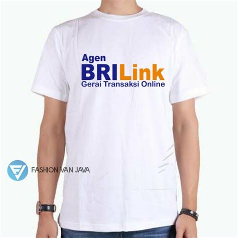 Jual Kaos Baju Agen BRI LINK Seragam Satuan T Shirt Cotton Combed 30s