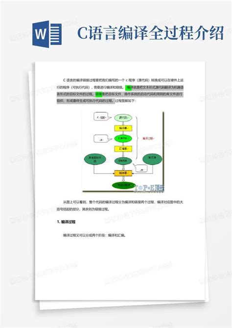 C语言编译全过程介绍 Word模板下载编号lrgovdre熊猫办公