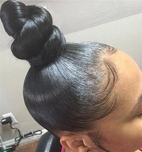 97 Best Flawless Hair Buns And Updos Images On Pinterest Black Girls