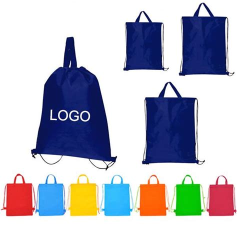Large Double Feature Non Woven Drawstring Tote Bag Drawstring Sportpacks
