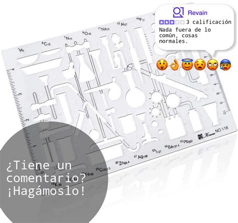 🔬 Clear Plastic Stencil Drafting Template For Organic Chemistry Lab