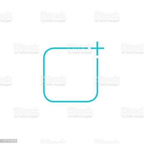 現代 Ui 應用按鈕添加方形符號圖示白色背景上的輪廓圖示網站頁面和移動應用設計向量元素向量圖形及更多互聯網圖片 互聯網 加號 加鍵