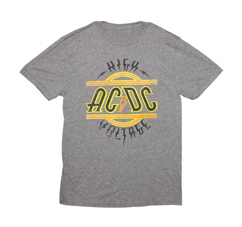 AC DC High Voltage Logo Graphite Heather Vancouver Rock Shop