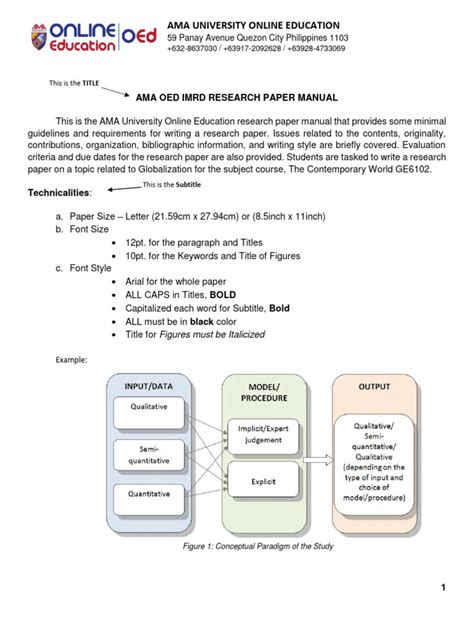 ama oed imrd research paper manual pdf methodology theory