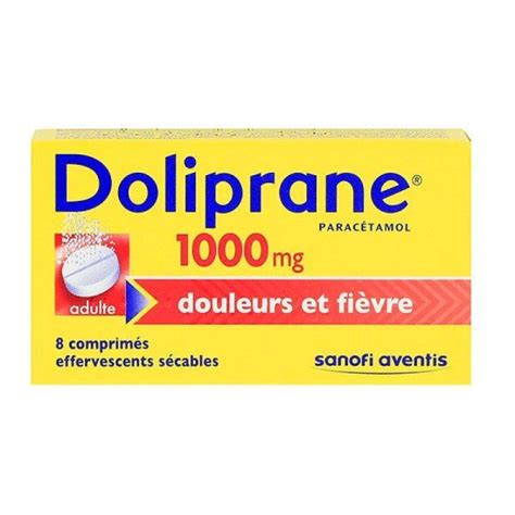 Sanofi Aventis Doliprane 1000mg 8 comprimés effervescents