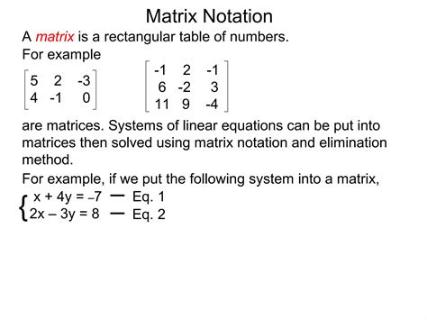83 Matrix Notation Ppt