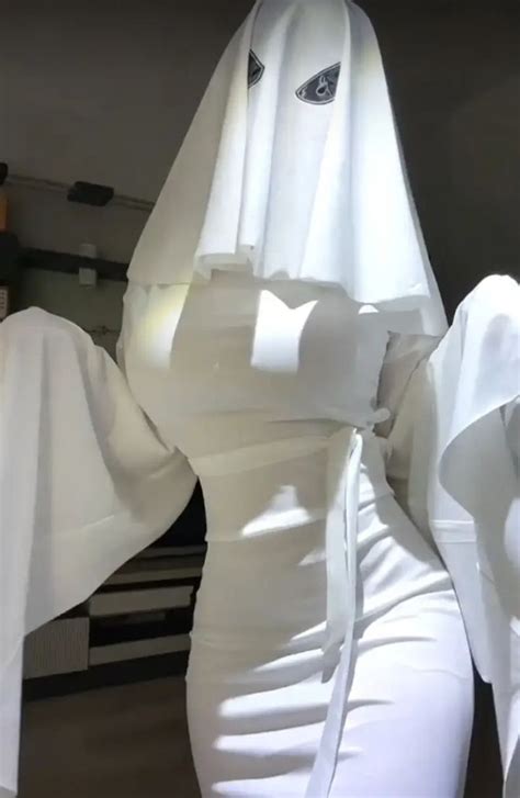 Ghost Cosplay Ghost Girl Costume Good Looking Women Striper Outfits
