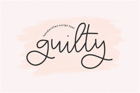 Guilty Handwritten Script Font So Fontsy
