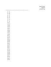 AP CSP Test Pdf Isaiah Gomez Period 3 AP CSP Test 1 C 2 D 3 B 4 A 5 A 6 A 7 C 8 C 9