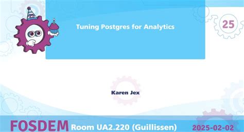 Tomasz Gintowt On Linkedin Fosdem Postgresql Postgres Sql Databases