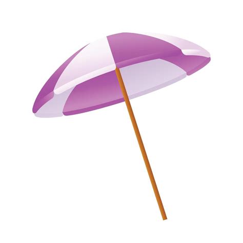 Vector Beach Umbrella On White Background Isolated 42345235 Vector Art