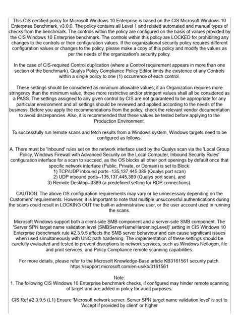 Cis Benchmark For Microsoft Windows 10 Enterprise V300 Automated