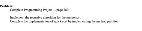 Solved Problem Complete Programming Project Page Chegg