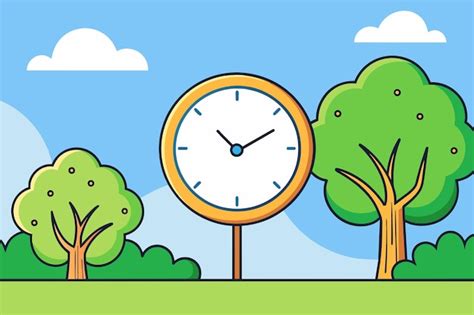 Wall Clock Background Is Tree Premium Ai Generated Vector