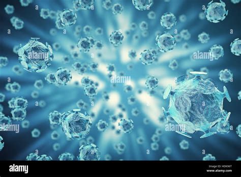 3d Rendering Hepatitis H1n1 Hiv Flu Aids Viruses Abstract