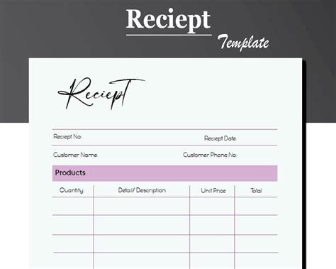 Receipt Template Receipts Business Receipt Invoice Etsy Australia Artofit