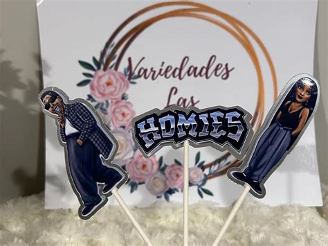3pc Homies Cake Topper Cupcake Toppers Cholo Small Centerpiece Picks