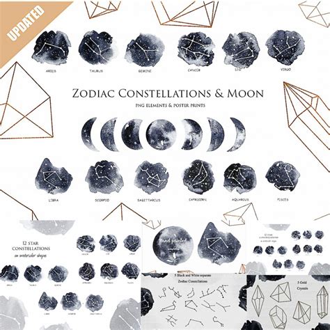 Zodiac Constellation Moon Clipart Free Download