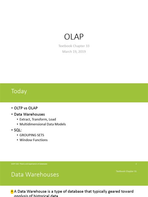 17 olap pdf data warehouse databases