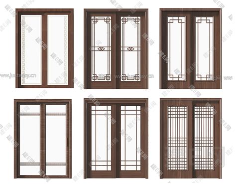 新中式厨卫门模型su模型下载 Id107365931 建e网su模型