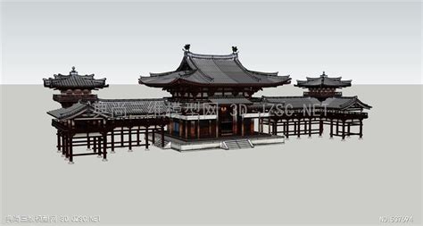 寺塔 自然公园 楼阁 中式传统建筑中式 徽式风格建筑 精 25su模型 古建筑su模型