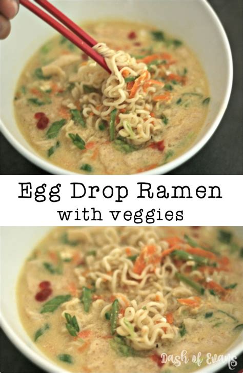 10 Minute Egg Drop Ramen Noodle Soup Dash Of Evans