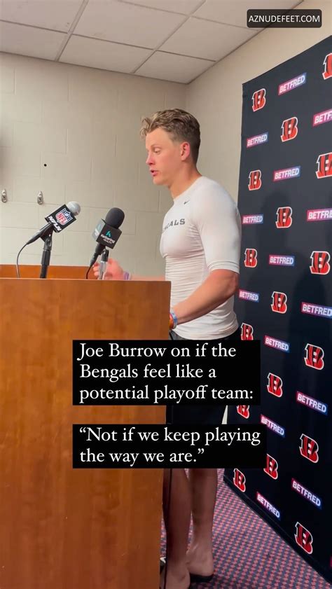 Joe Burrow Feet Aznudefeet Men