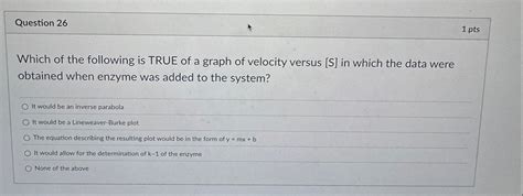Solved Question 261 ﻿ptsWhich of the following is TRUE of a | Chegg.com