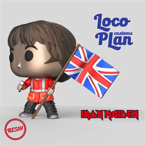 Descargar Archivo Stl Bruce Dickinson Trooper Custom Funko • Objeto